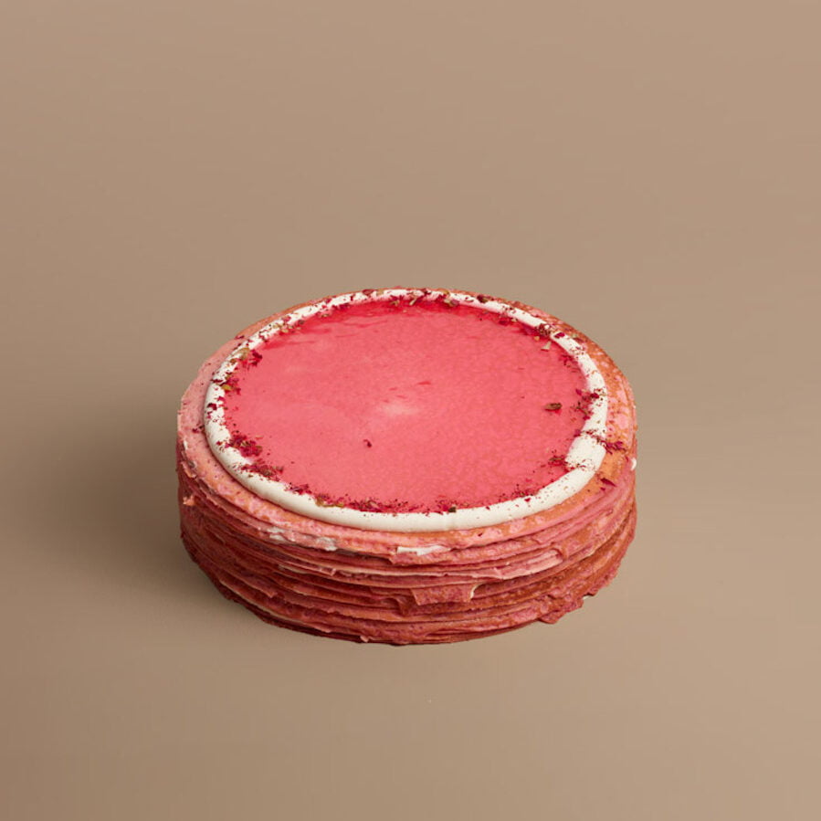 Buy Dulcet Rose Lychee Crepe Cake online | Store to Door